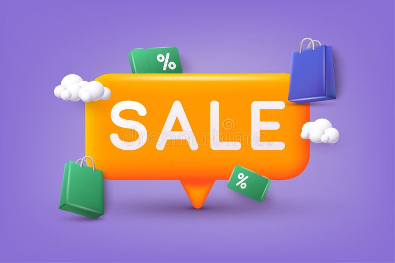 Online Shopping on Application and Website Concept. Discount Banner ...