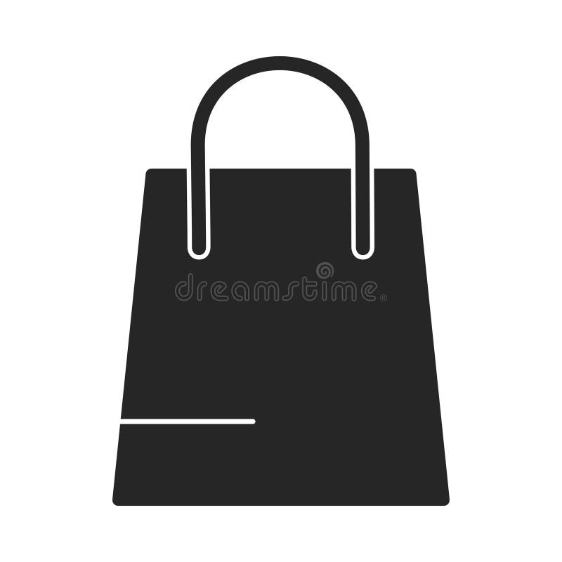 Online Shopping Bag Black Fill Icon Vector Stock Illustration ...