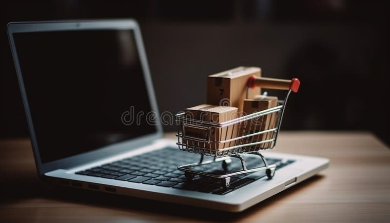 Online Shopping Cart Full of Modern Technology Ideas Generated by AI ...
