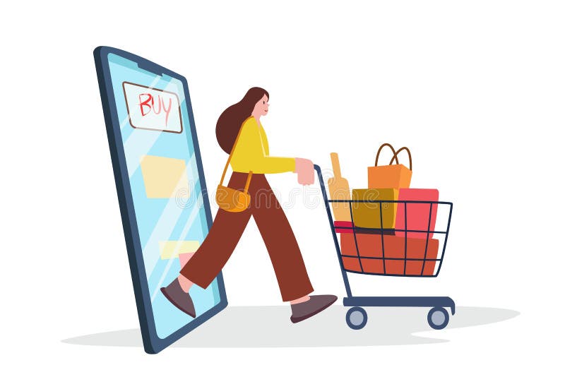 Online shopping channels stock vector. Illustration of promotion ...