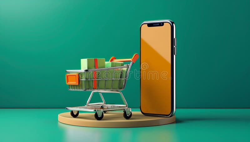 Online Shopping Concept. Online Shopping on Website or Mobile App Stock ...