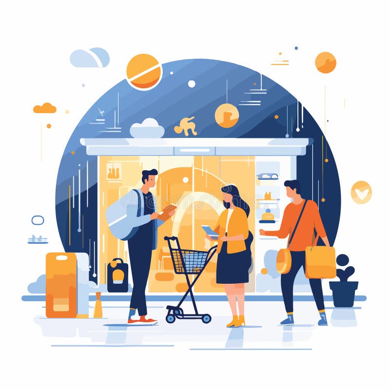 Online Shopping and E-commerce Concept Set. Sale, Orders, Online ...