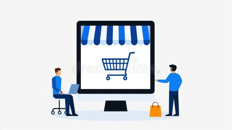 Online Shopping, E-commerce, Digital Store Illustration Stock ...