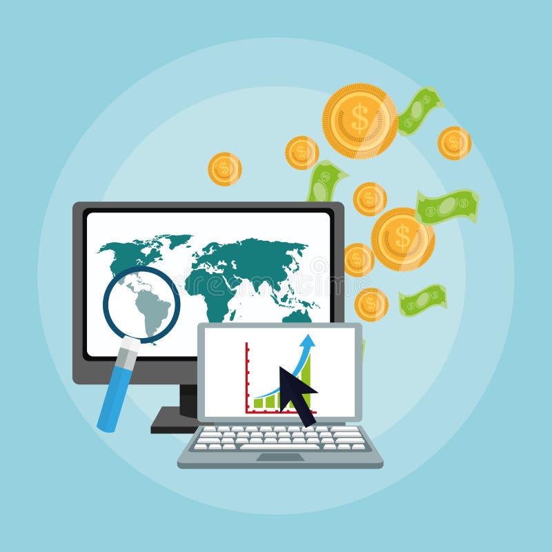 Online Shopping or E Commerce Related Icons Image Stock Vector ...