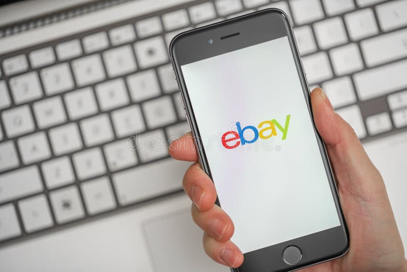 Online shopping on eBay editorial stock image. Image of auction - 71167354