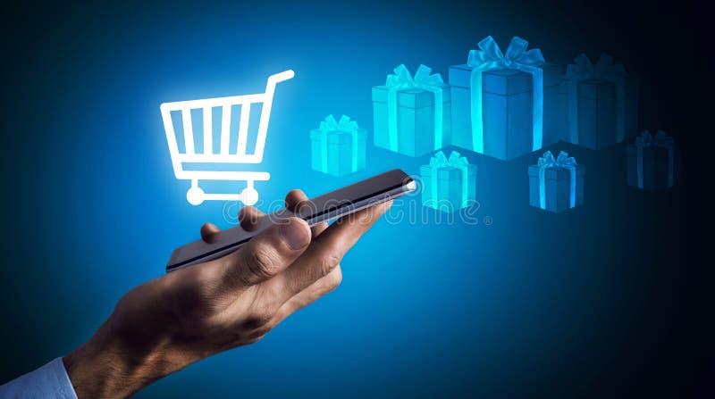 Online Shopping Gift Sending Internet Services Stock Image - Image of ...