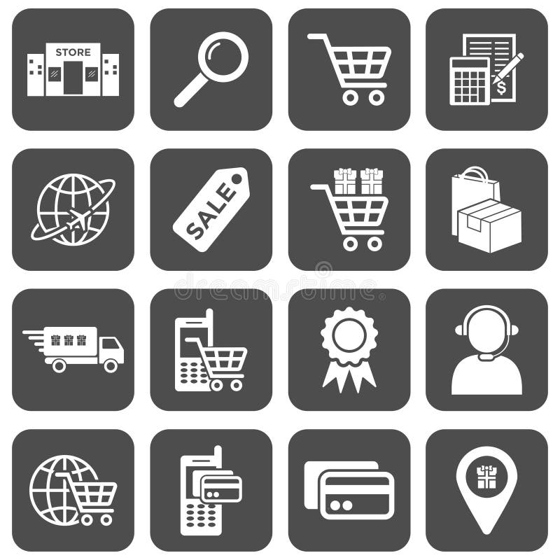 Online Shopping Icon Vector Design Symbol Stock Illustration ...