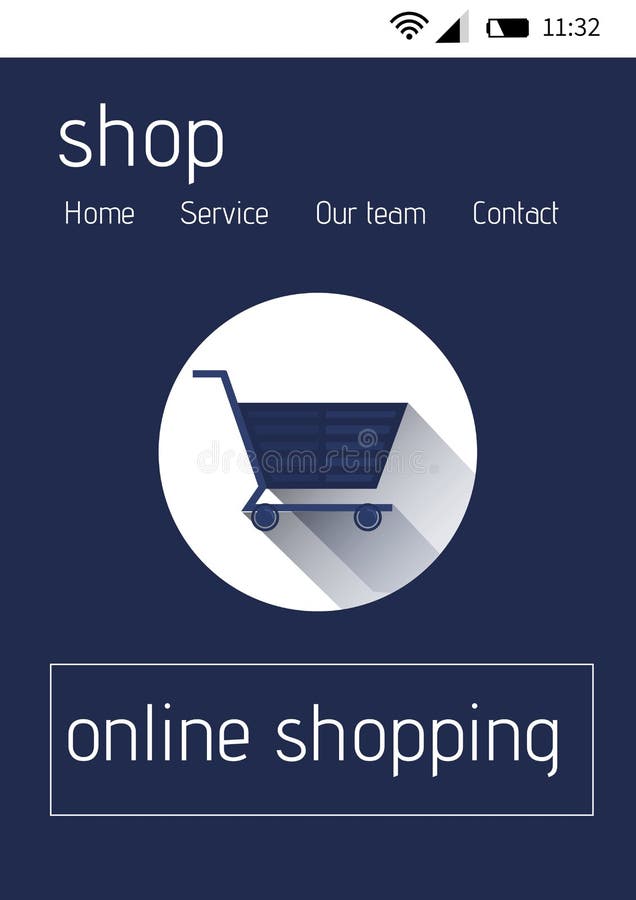 Shopping UI App Interface Design Vector Stock Vector - Illustration of ...