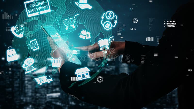 Shopping Online and Internet Money Technology Conceptual Stock ...