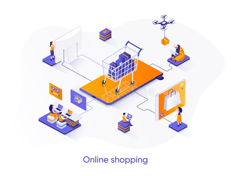 Isometric Shopping Scene Stock Illustrations – 236 Isometric Shopping ...