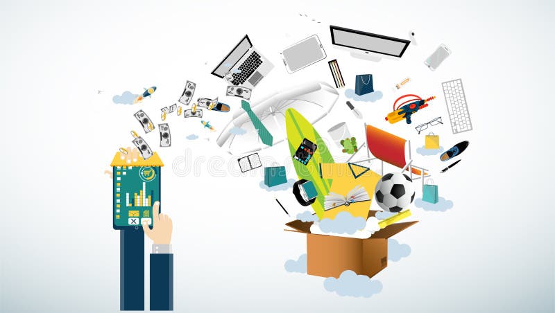 Online Shopping with Ordering, Pay, Product Delivery - Creativity ...