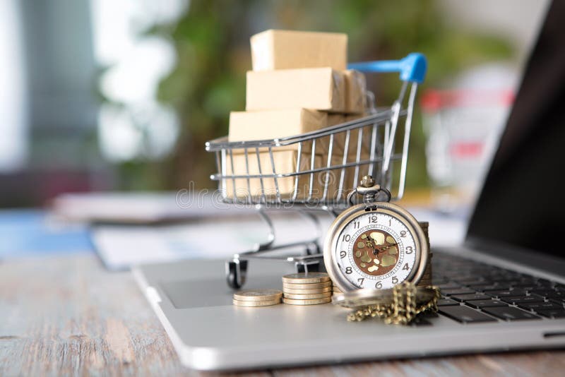 Online Shopping Panic Buying Moment Concept Stock Photo - Image of ...