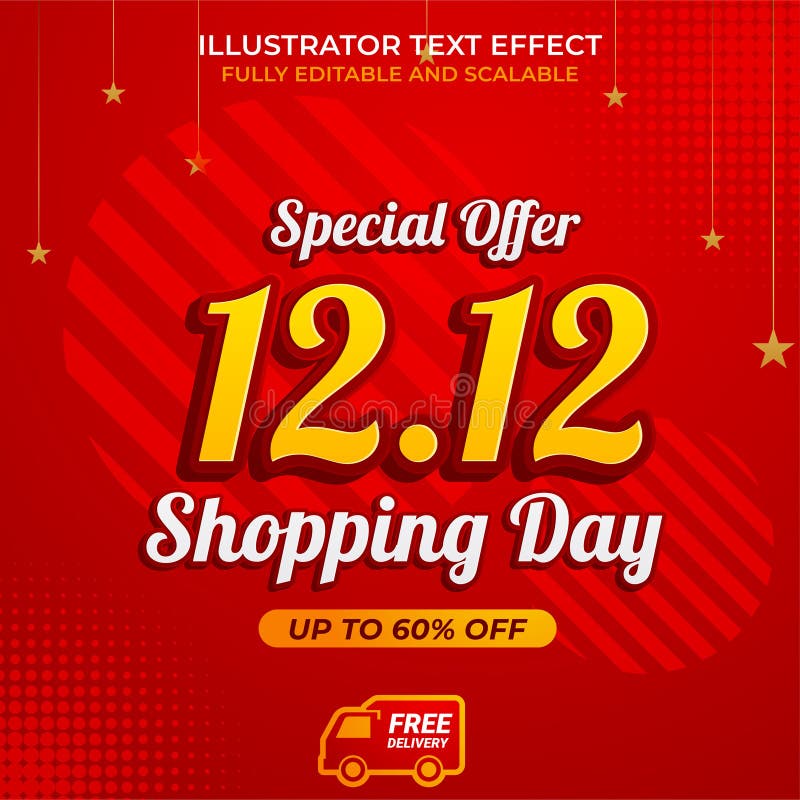 12.12 Online Shopping Sale Poster or Flyer Design Stock Vector ...