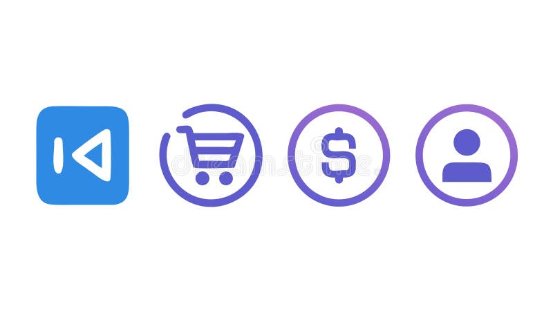 Online Shopping User Interface Icons, Ecommerce Navigation. Vector Design Generative AI Stock ...