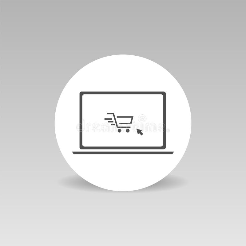 Online Shopping Vector Icon E-commerce Concept Stock Vector ...