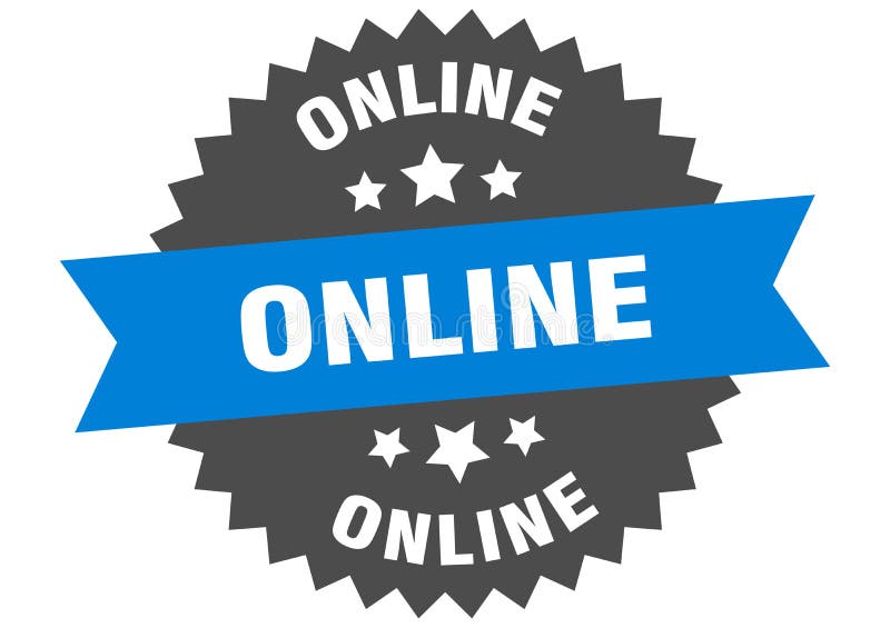 Online Sign. Online Circular Band Label. Online Sticker Stock Vector ...