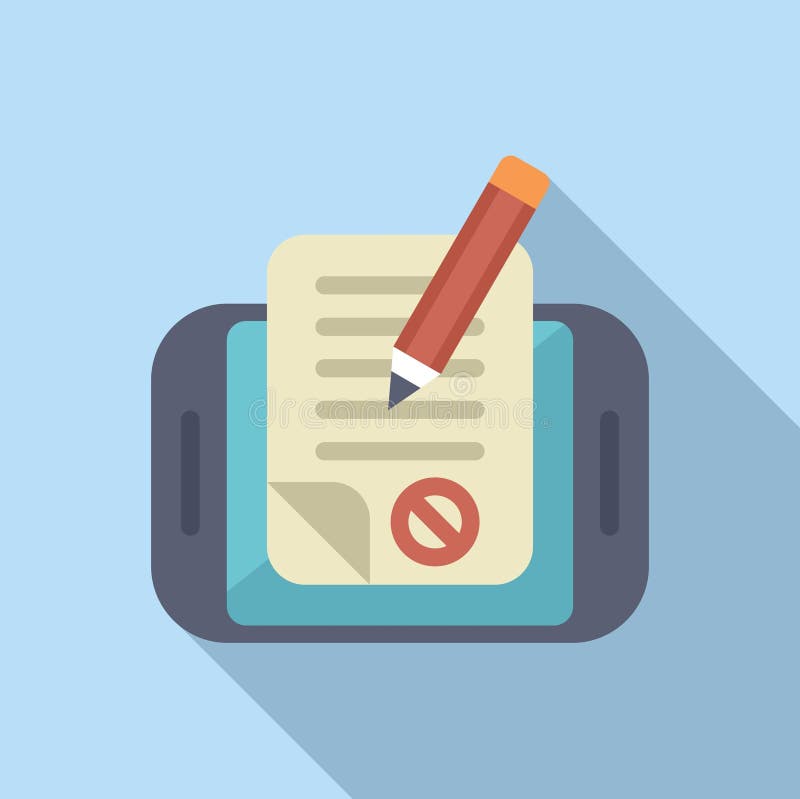 Online Sign Disclaimer Icon Flat Vector. Document Term Stock ...