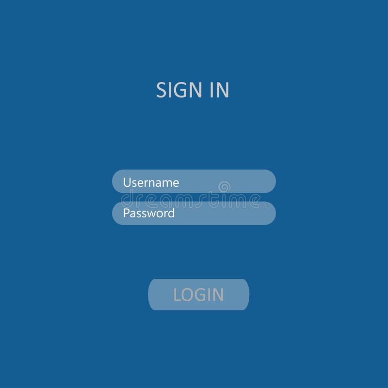 Online sign in form stock illustration. Illustration of registration ...