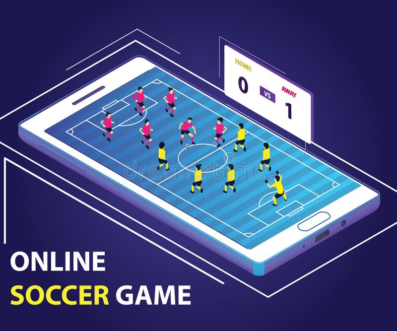 Online Soccer Game Where Player are Playing Football Online Stock ... Online Soccer Game Where Player are Playing Football Online Stock ...