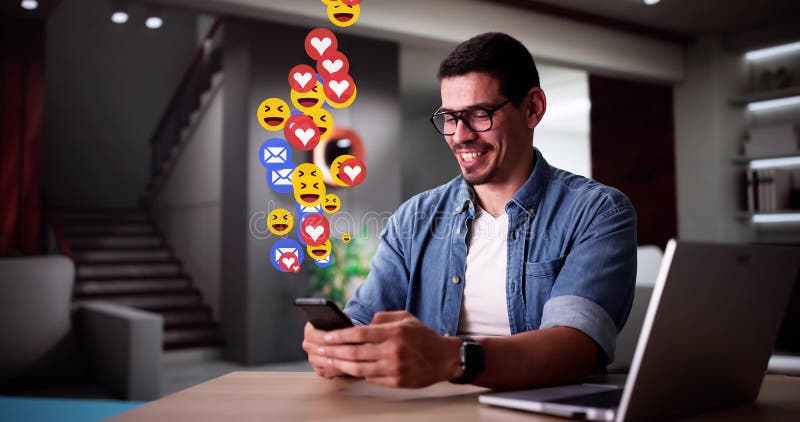 Online Social Network Messages Internet Chat Stock Photo - Image of ...