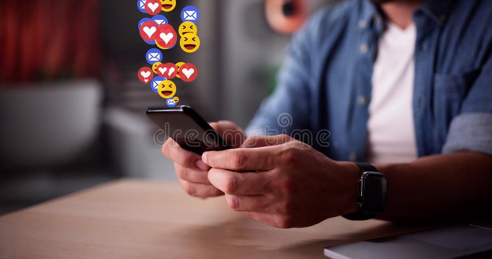 Online Social Network Messages Internet Chat Stock Photo - Image of ...