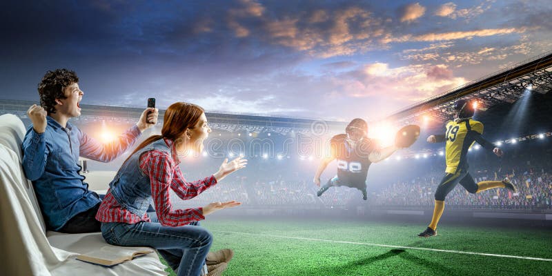 Online Sport Show . Mixed Media Stock Photo - Image of cheerful ...