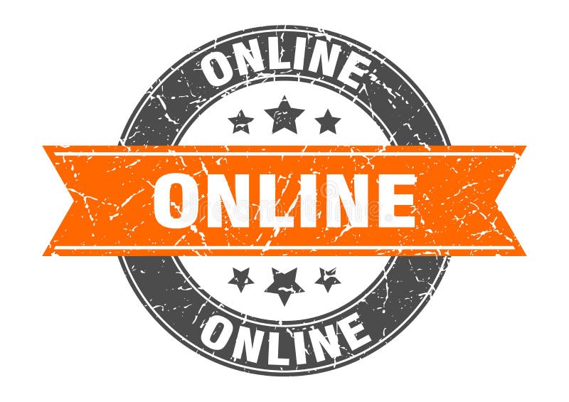 Go Online Stamp. Go Online Label. Round Grunge Sign Stock Vector ...