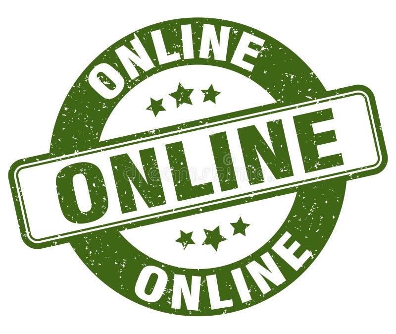 Online Stamp. Online Label. Round Grunge Sign Stock Vector ...