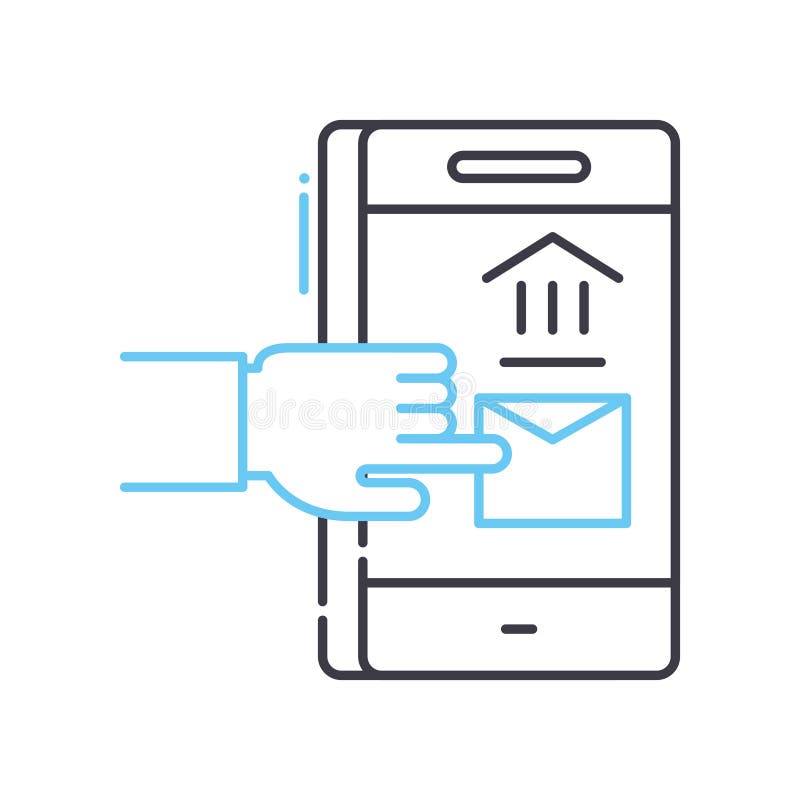 Online Statement Line Icon, Outline Symbol, Vector Illustration ...