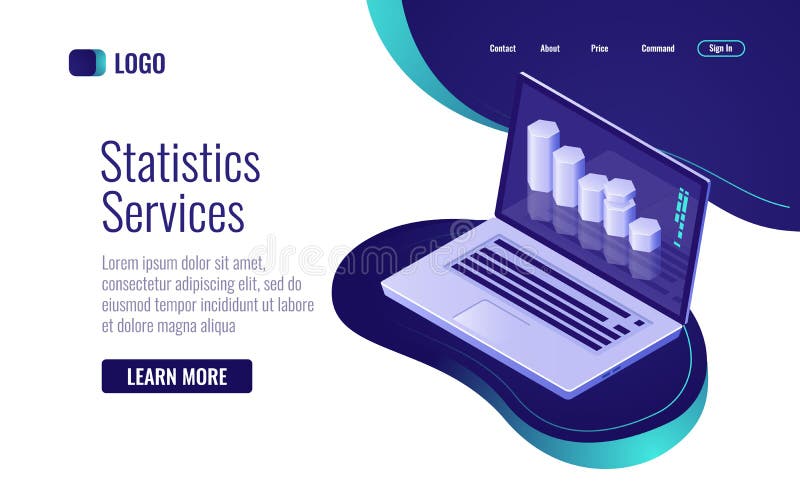 Online Statistic and Data Processing, Information Bar Chart on the ...