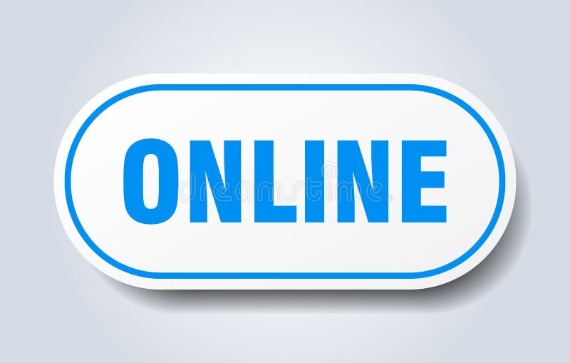 Online sticker. stock vector. Illustration of isolated - 197146932