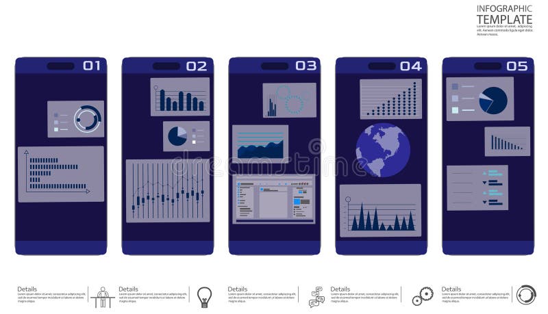 Online Stock Trading. App Screen Smartphone Design Template Application ...