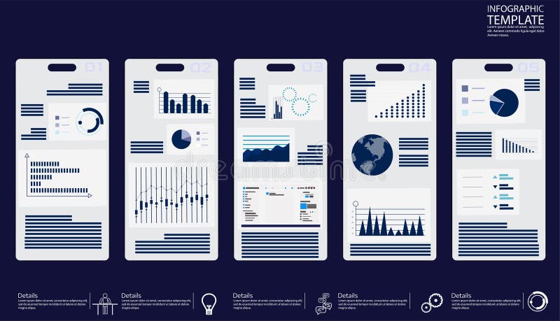 Online Stock Trading. App Screen Smartphone Design Template Application ...