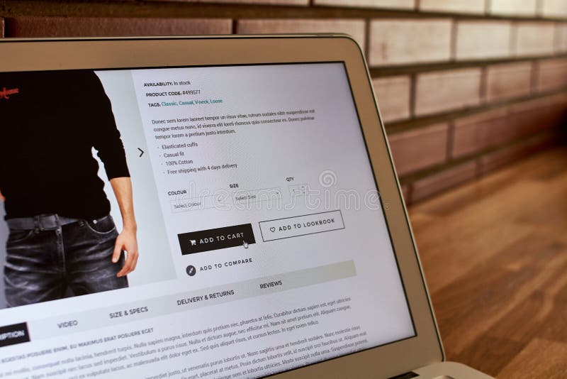 Add To Cart Internet Web Store Buy Online E-Commerce Concept Stock ...