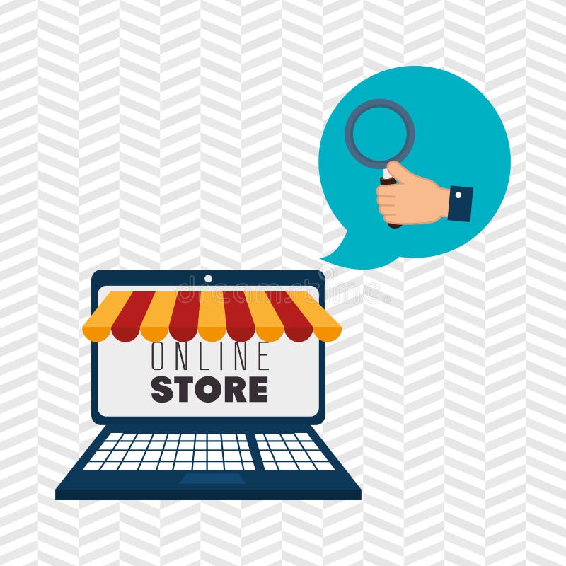 Online store design stock illustration. Illustration of concept - 71543635