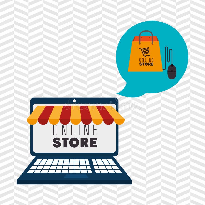 Online store design stock illustration. Illustration of store - 71546062