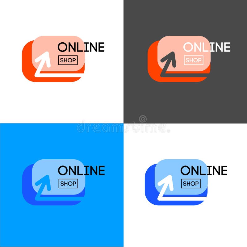 Online store design logo stock vector. Illustration of online - 56259411