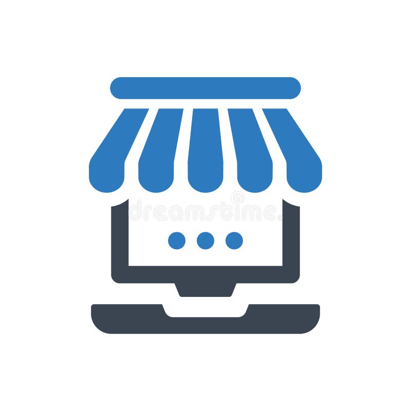 Online store icon stock vector. Illustration of icon - 262613250