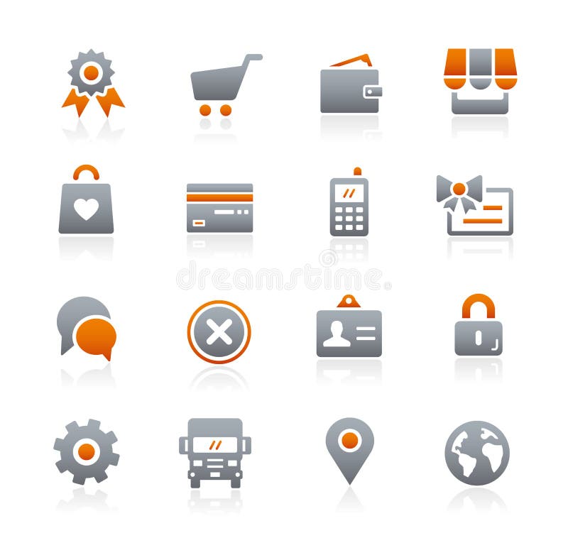 Graphite Icons // Computer & Devices Stock Vector - Illustration of ...