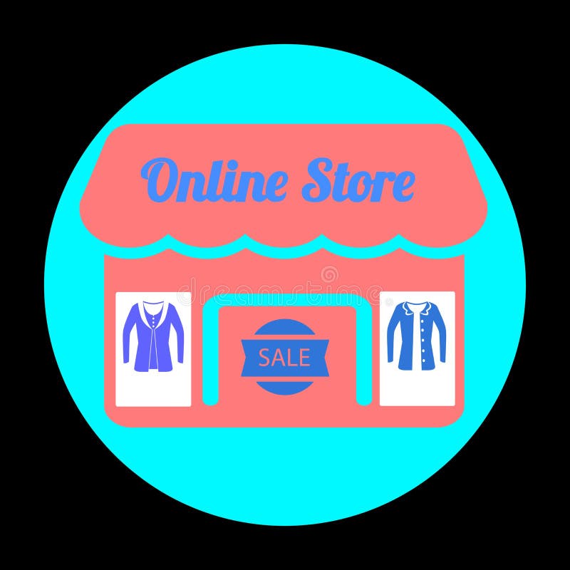 Online Store Illustration, Vector, Icon and Graphics Stock Illustration ...