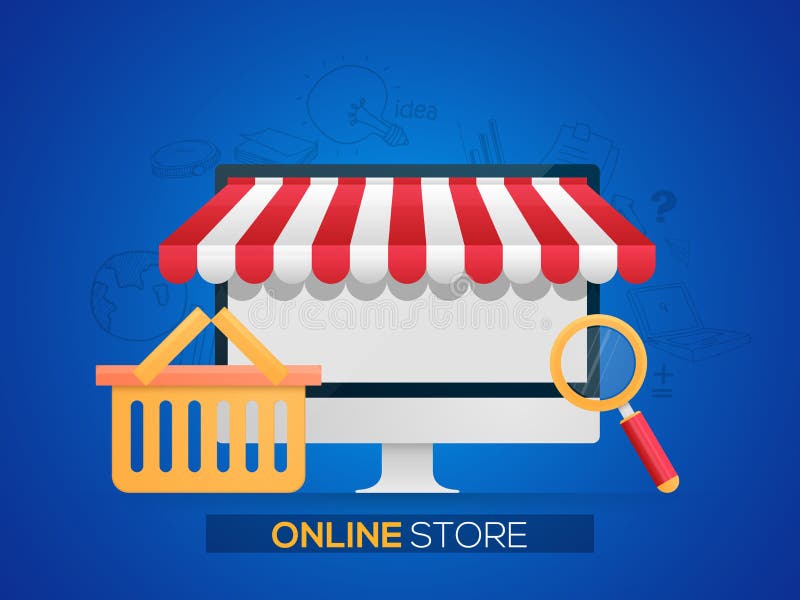 Online Store Infographic Layout. Stock Illustration - Illustration of ...