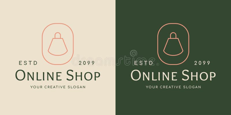Online Shop Logo Design Template Stock Vector - Illustration of brand ...