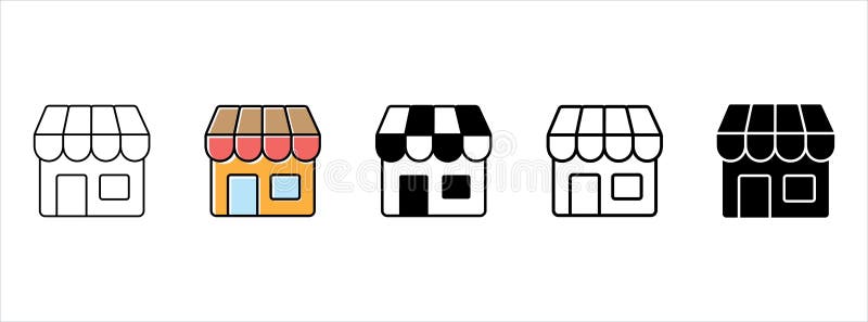 Online Store Shop Icon Set. Website Store Shop Icons Vector Set Stock ...