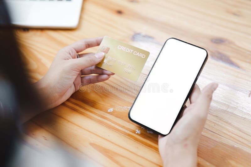 Online Store, Shopping on Internet, Asian Woman Using on Virtual Screen ...