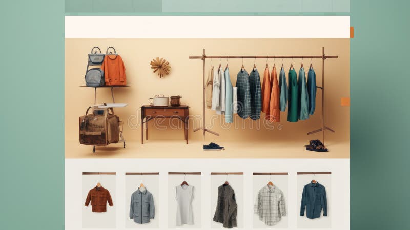 Online Store Website Page with Clothes , Ai Generated Stock Photo ...