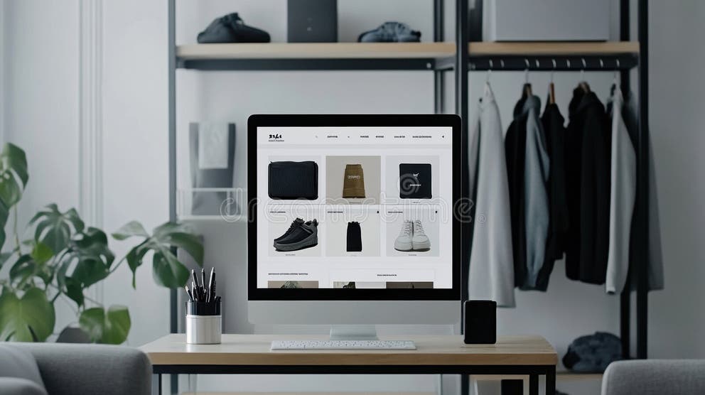 Online Storefront Interface Showcasing Minimalistic Product Displays ...