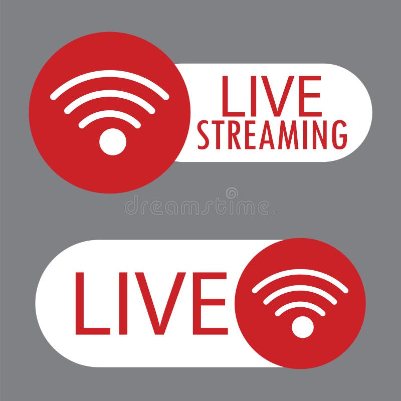 Online Stream Sign. Internet Broadcast. Video Streaming Design Template ...