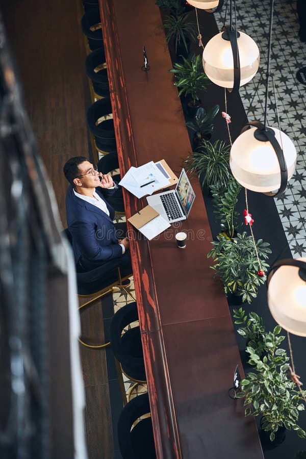 Online Student Getting Distracted by a Phone Call Stock Photo - Image ...