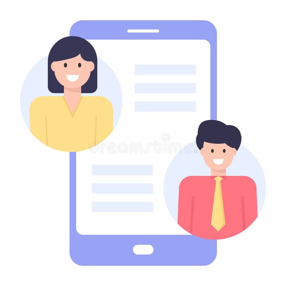 Online Students Discussion stock vector. Illustration of icon - 229309130