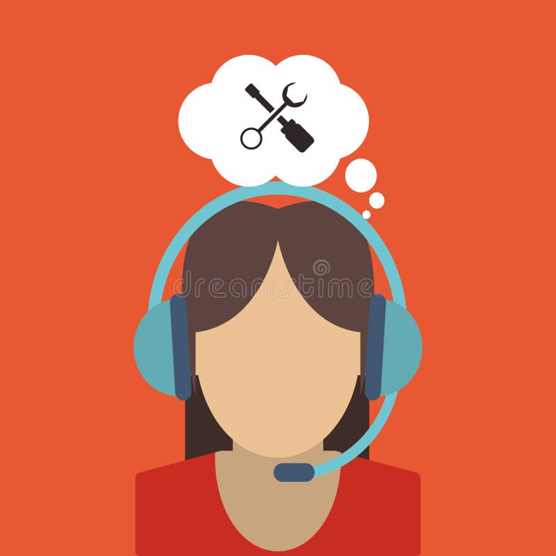 Online Support or Call Center Related Icons Image Stock Illustration ...